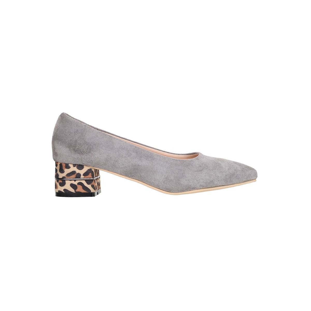 Sherrif Shoes Womens Grey Block Heels Pumps: Buy Sherrif Shoes Womens ...