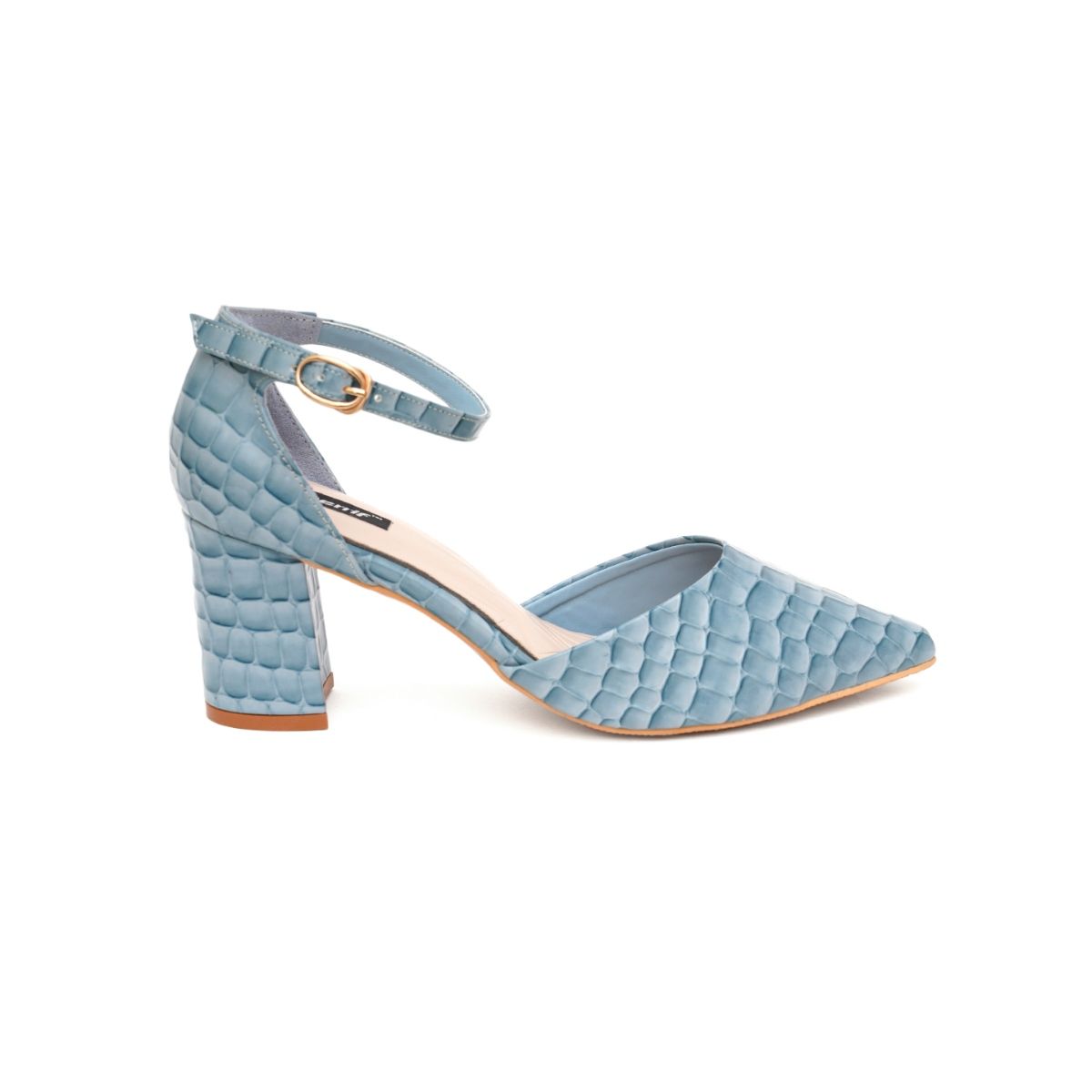 Buy Sherrif Shoes Womens Blue Block Heel Sandals Online