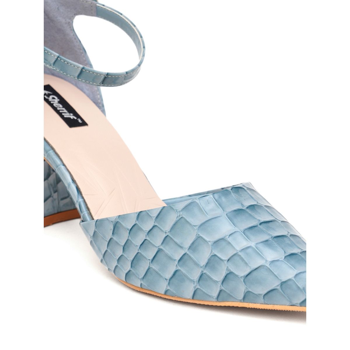 Buy Sherrif Shoes Womens Blue Block Heel Sandals Online