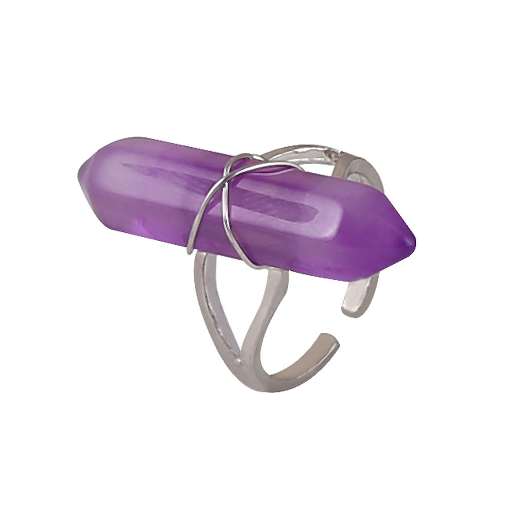 Buy Femnmas Purple Celebrity Luster Statement Ring Online