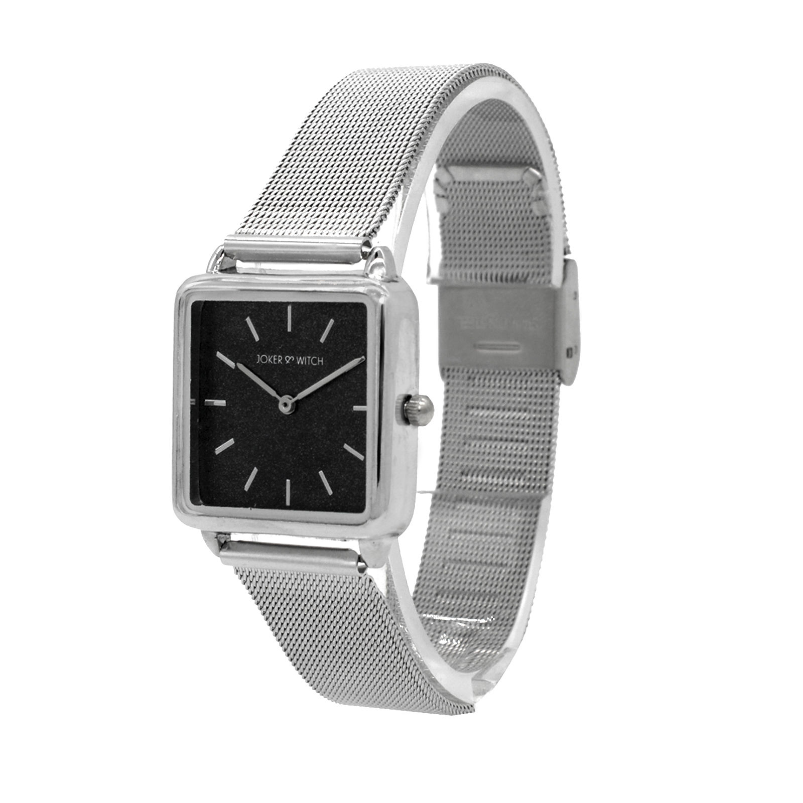 Buy Joker & Witch Adele Black Dial Silver Watch Bracelet Stack Online