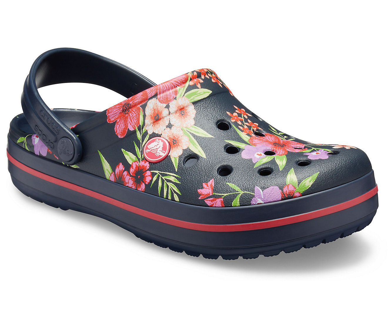 Buy Crocs Navy Blue Floral Women Clogs - EURO 41-42 Online