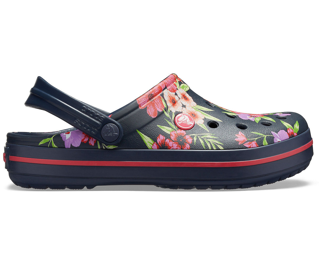 Buy Crocs Navy Blue Floral Women Clogs - EURO 41-42 Online