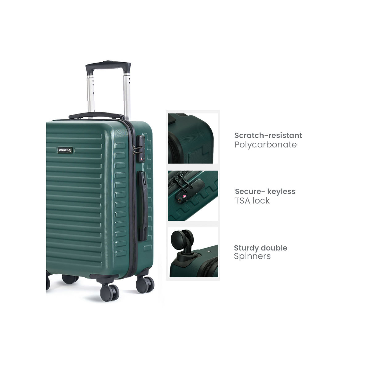 Buy Assembly Cabin Suitcase Polycarbonate Trolley Luggage 20 inch ...