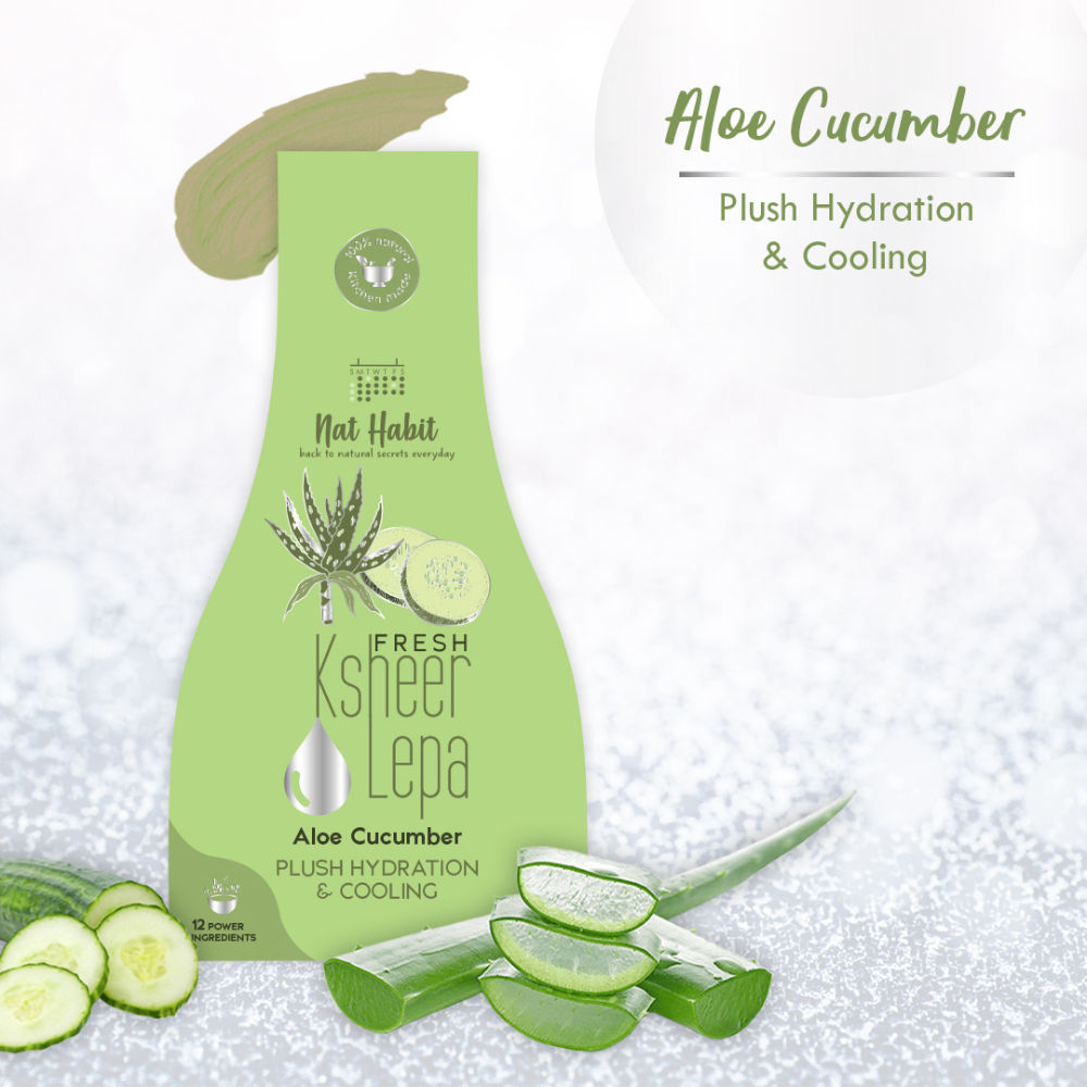 Nat Habit Fresh Aloe Cucumber Ksheer Lepa Ayurvedic Face Pack: Buy Nat ...