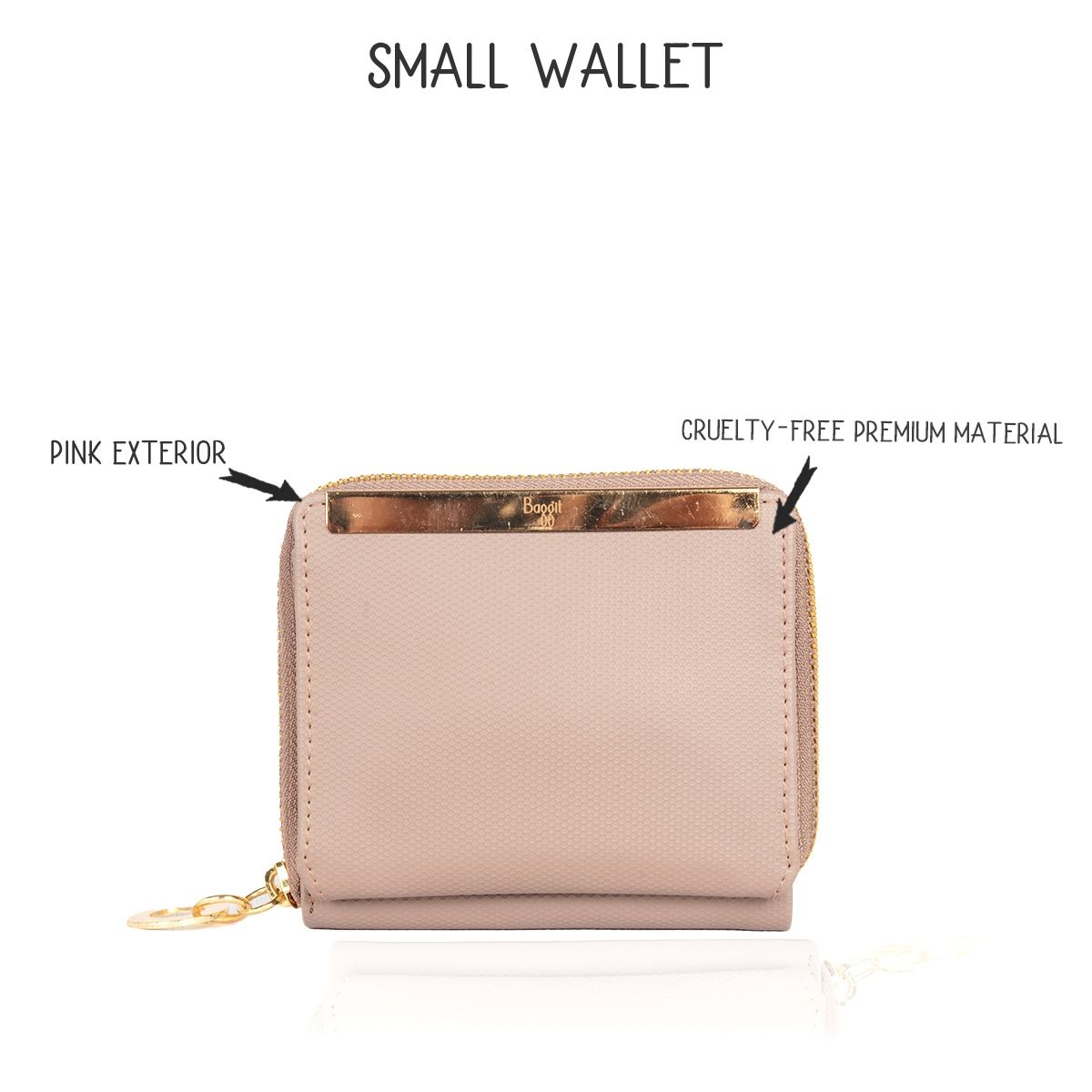 Buy Baggit Cruella Pink Small Wallet Online