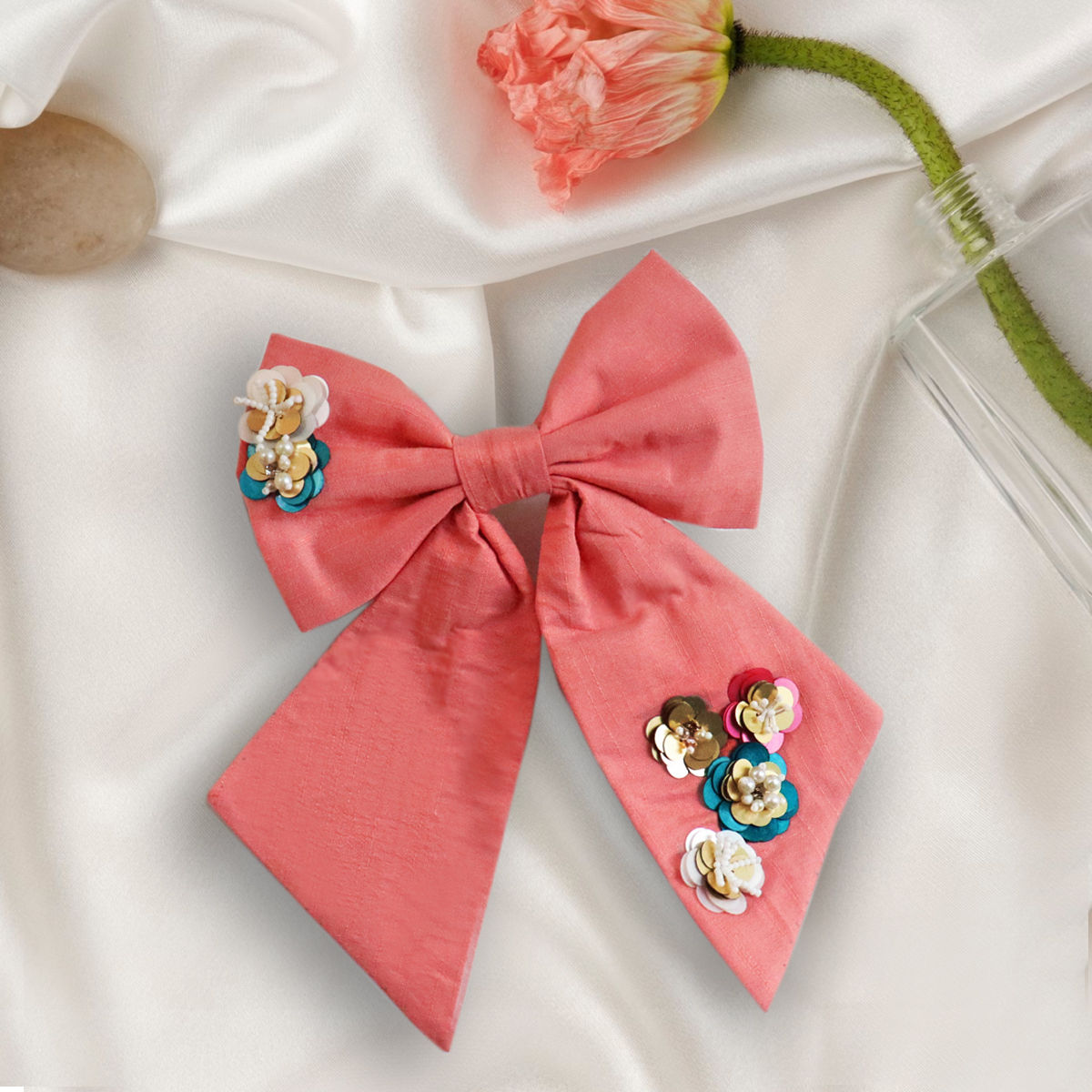 Buy Soho Boho Studio Floral Fiesta Pigtail Hair bow Online