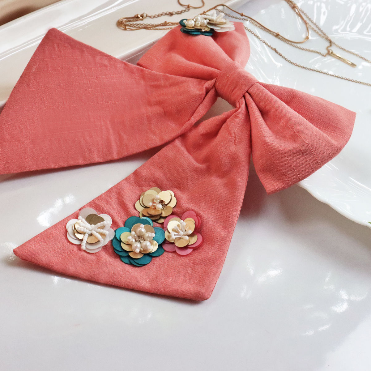 Buy Soho Boho Studio Floral Fiesta Pigtail Hair bow Online