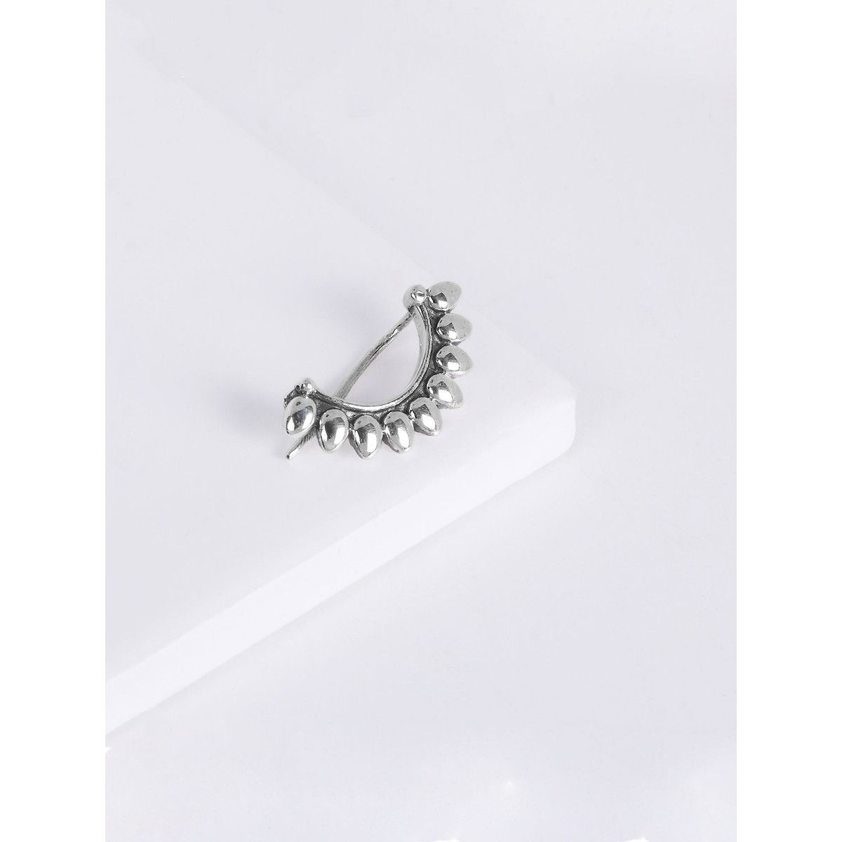 Buy Giva Avni By Oxidised Silver Bubble Nath (Nose Ring) For Women(One ...