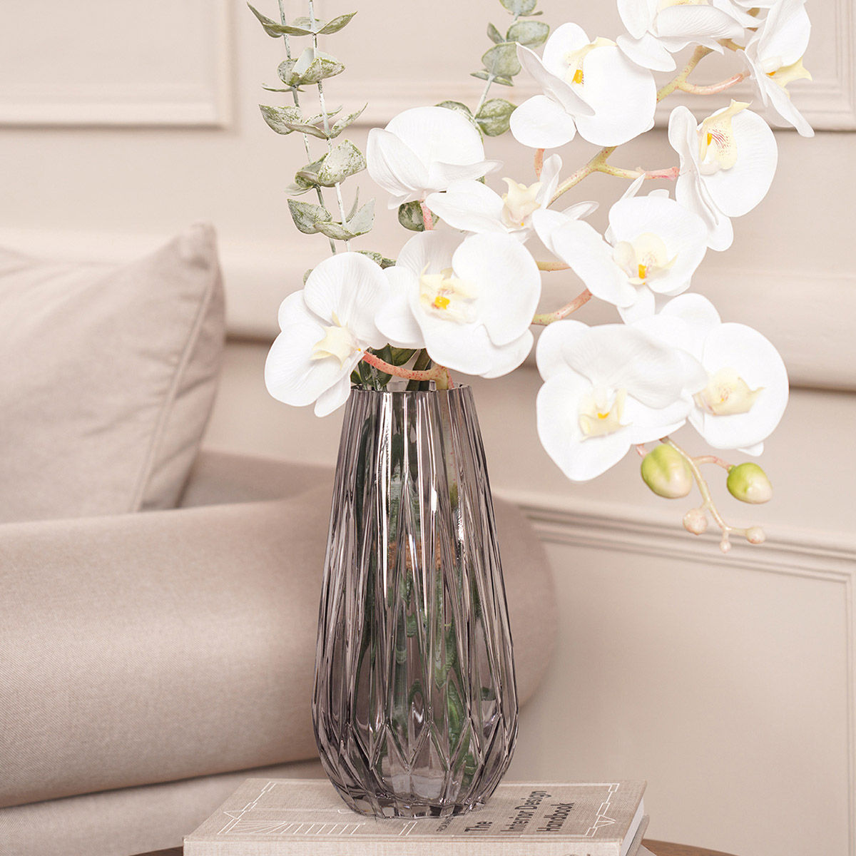 Buy Pure Home + Living Shadis Small Grey Vase Online