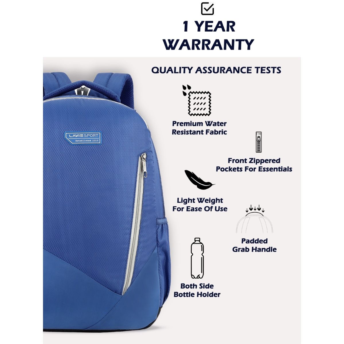 Buy Lavie Sport Lozenge Pro 34L Laptop Medium Backpack Unisex Casual ...