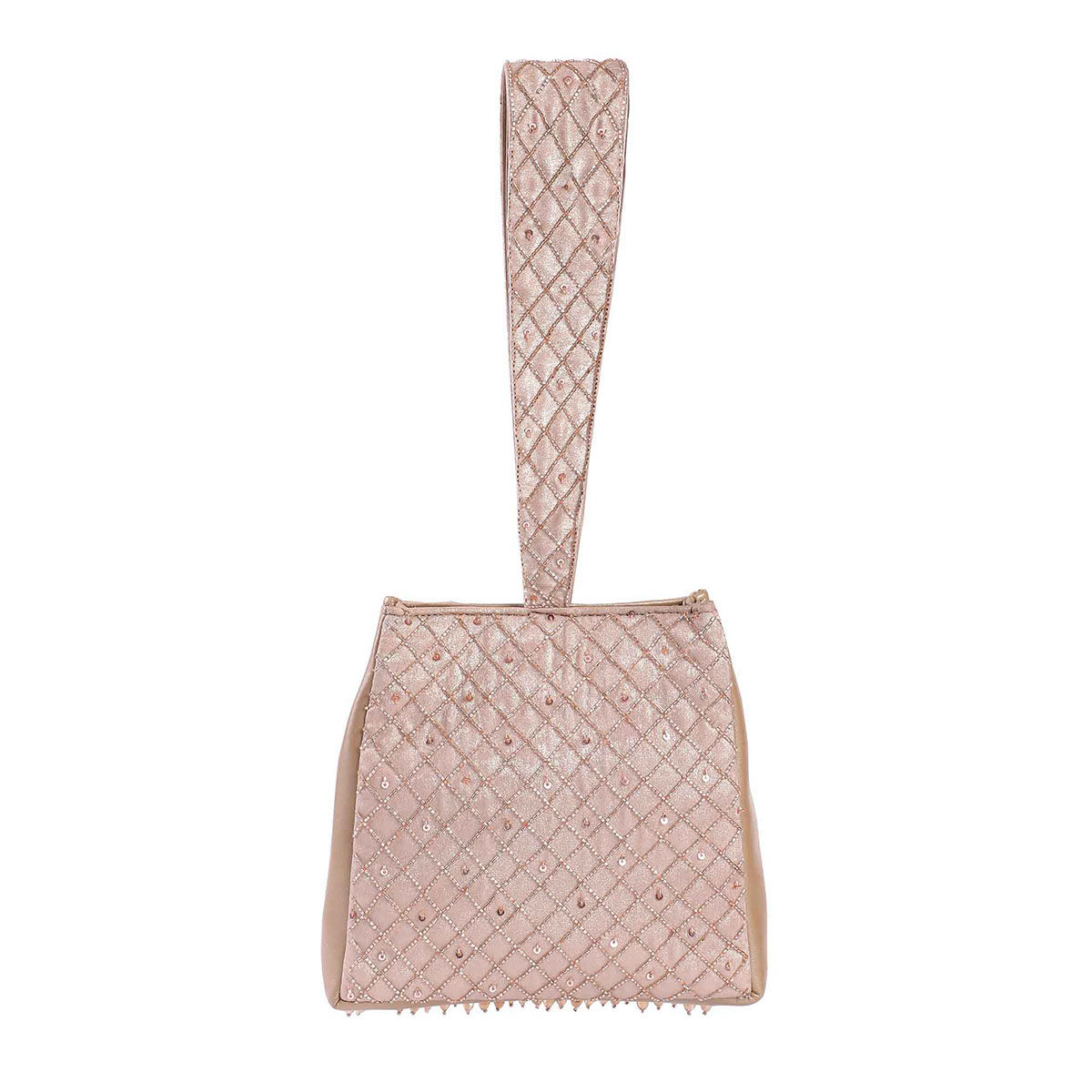 Buy Fuchsia by Aashka Mehta Crystal Cascade Potli Bag Online