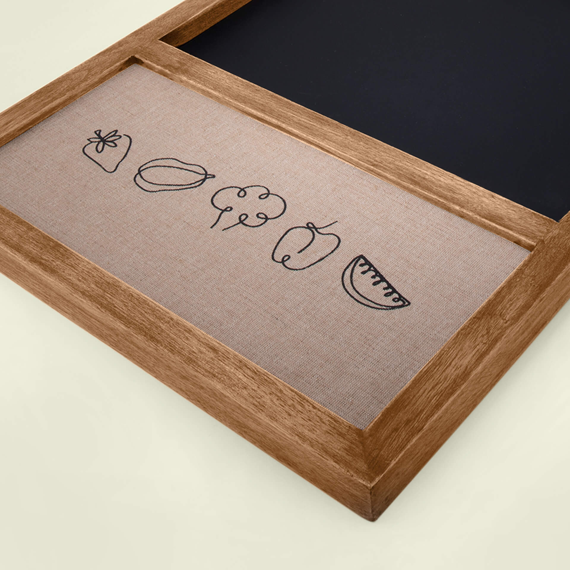 Ellementry Black Mango Wood Notice Board With Fruits Pin Board: Buy ...