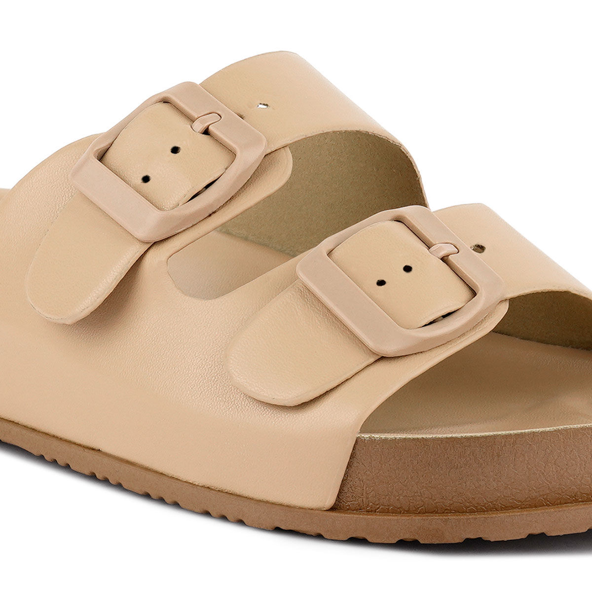 Buy London Rag Solid Beige Sliders Online