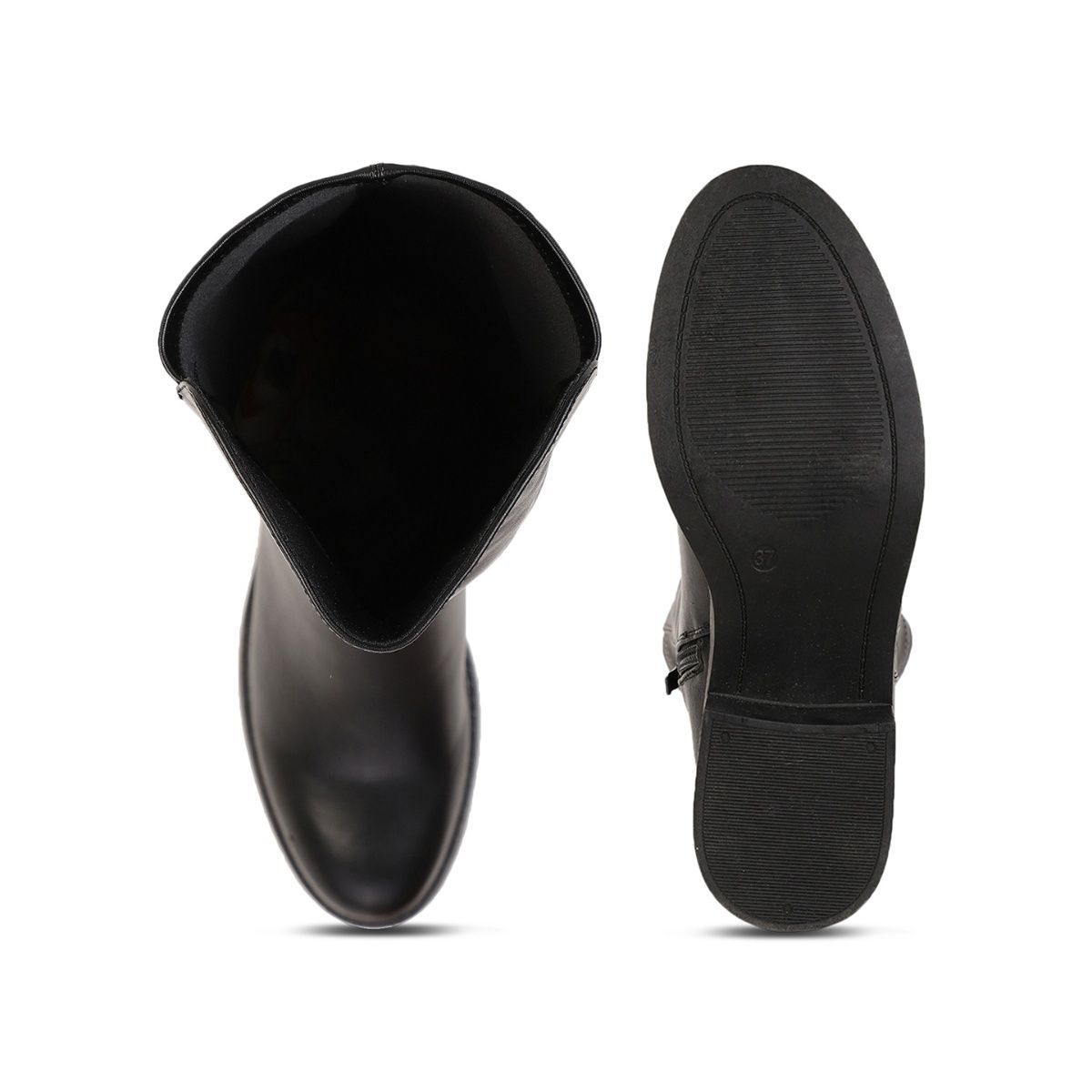 Buy Bata Black Women Zipper Boots Online