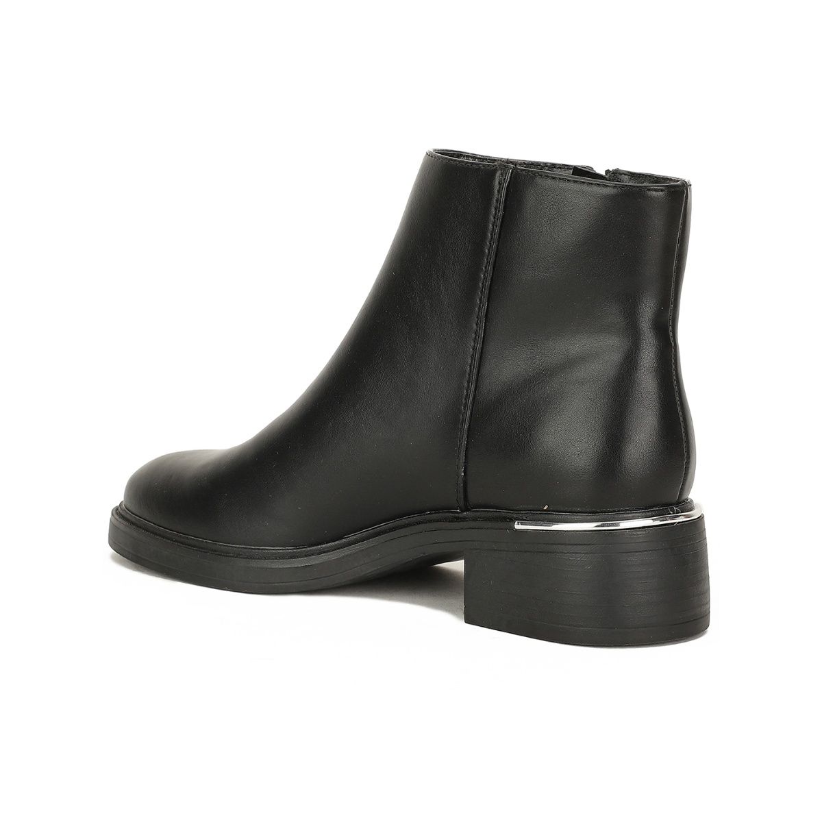 Buy Bata Black Women Zipper Boots Online