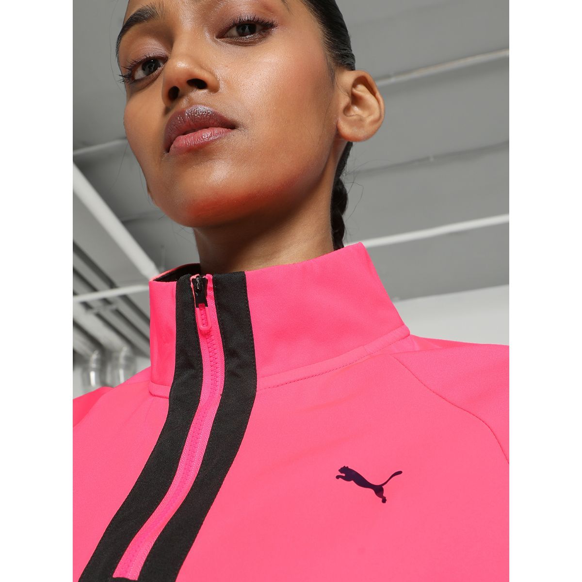 Buy Puma Hypernatural Woven 1/2 Zip Women Pink Jacket Online