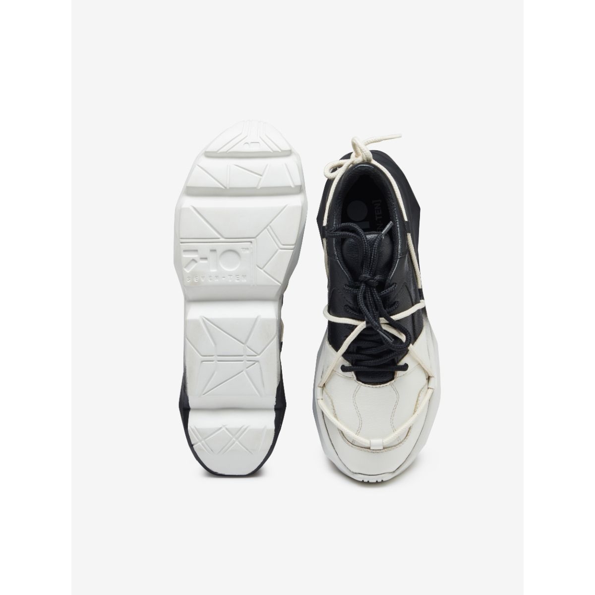 Buy 7-10 713 Black & White Spray Colorblock Chunky Sneakers Online