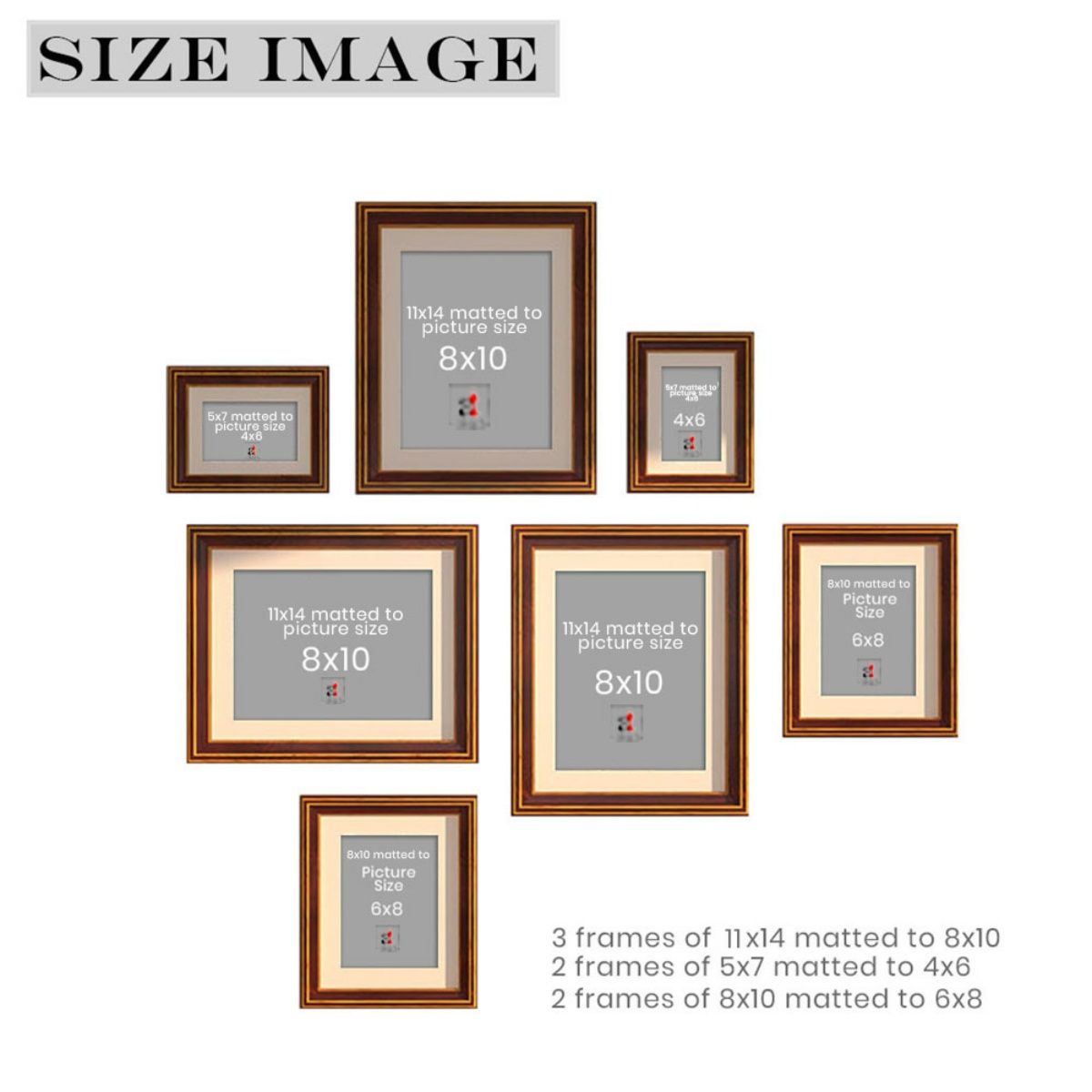 Art Street Set of 7 Enchantment Wall Photo frame Home-office Room Decor ...