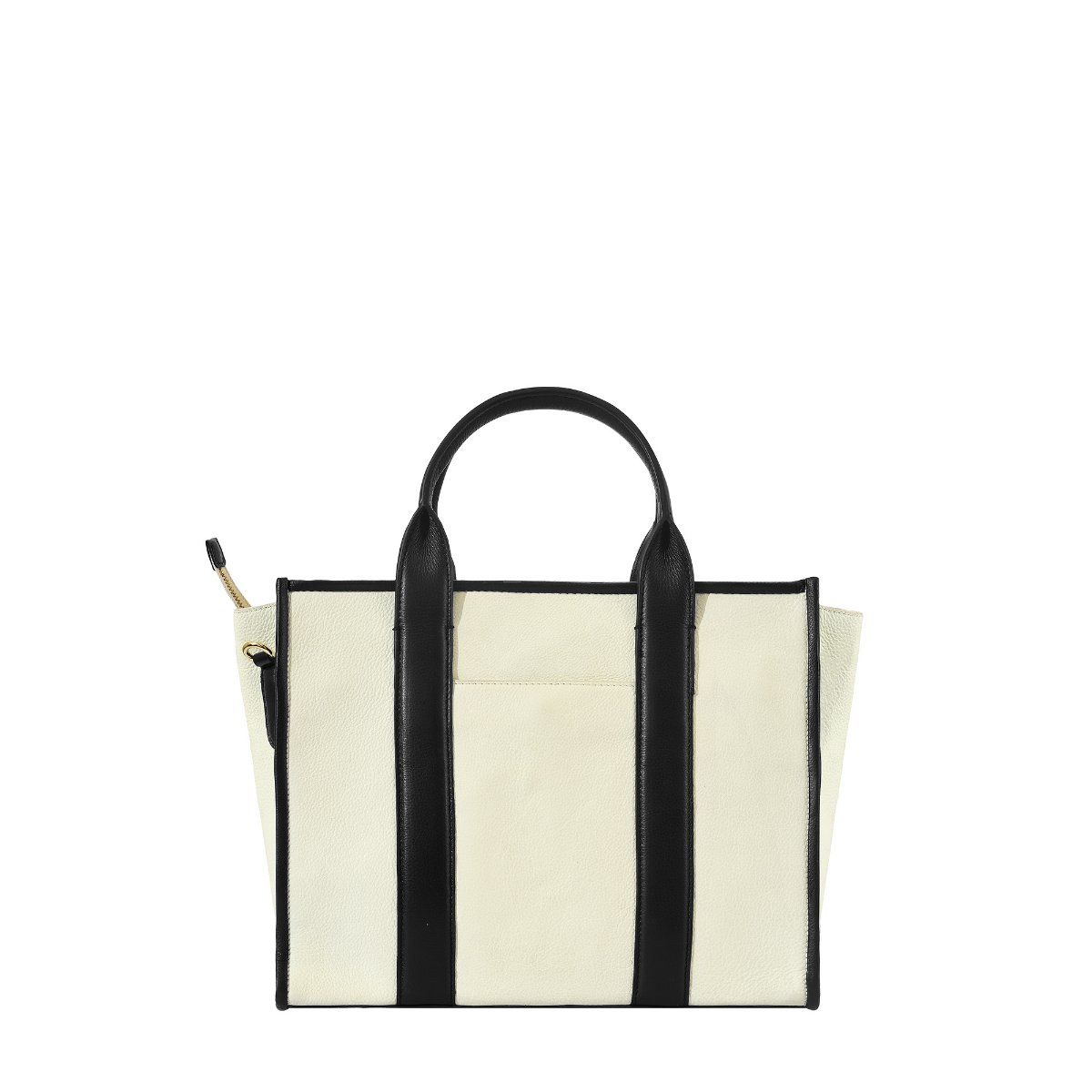 Buy Eske Vanilla Black Solid Leather Tote Bag for Women Online