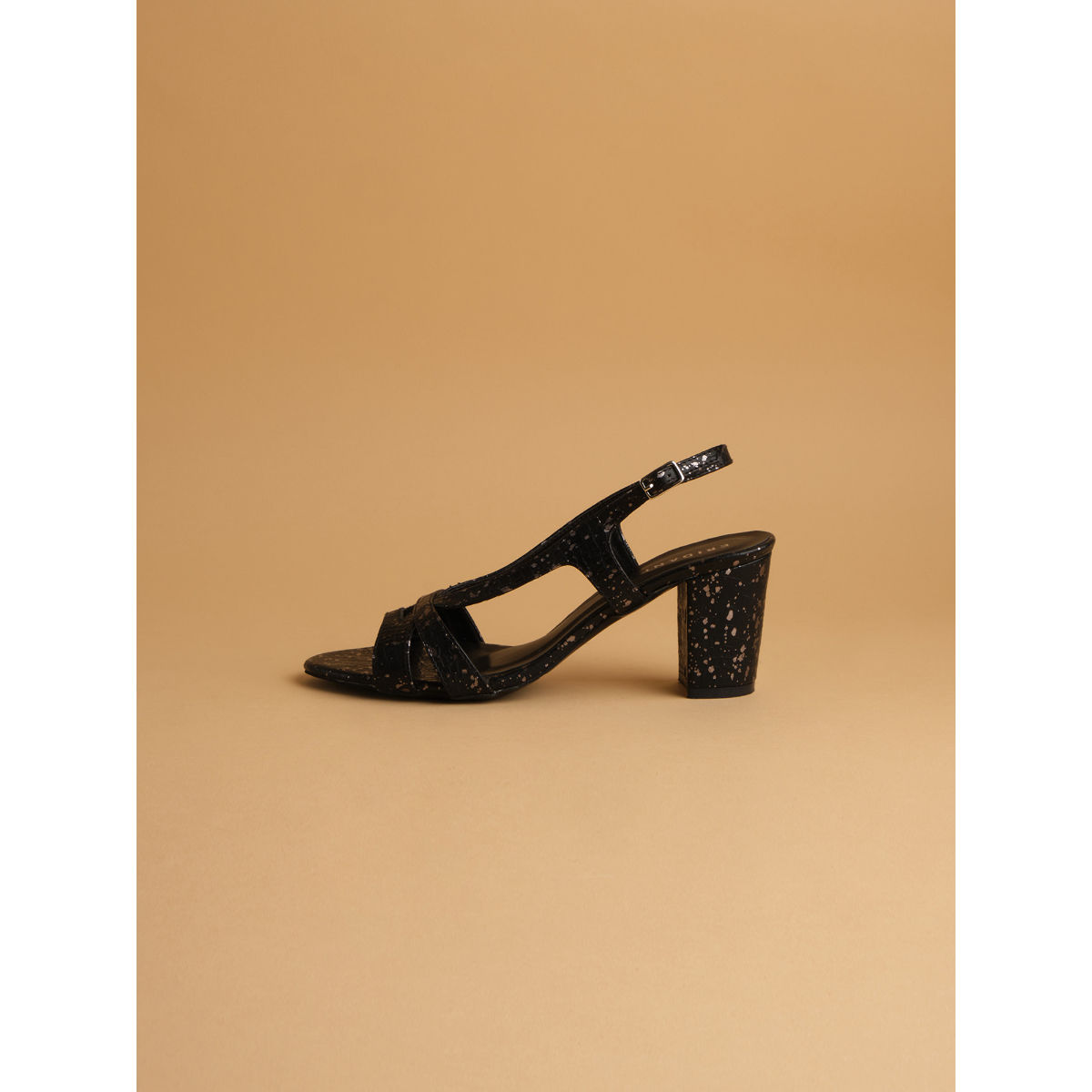 Buy Eridani Solid Black Celeste Heels Online
