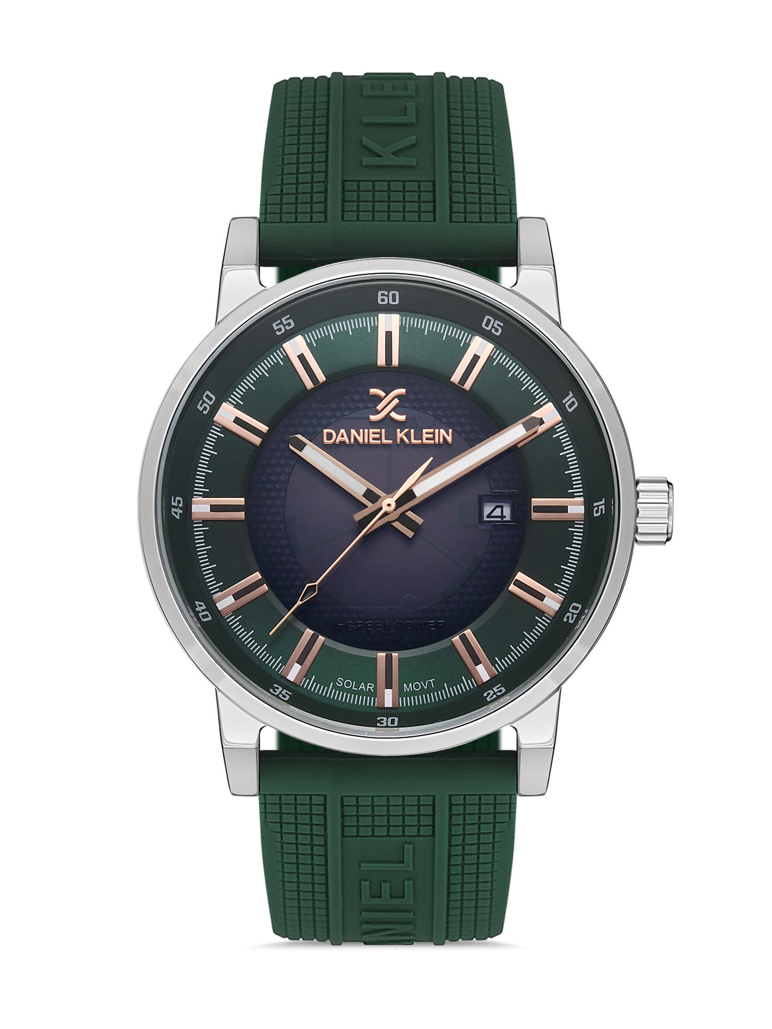 Buy Daniel Klein Green Grey White Color Silicone Strap Watch for Men DK ...