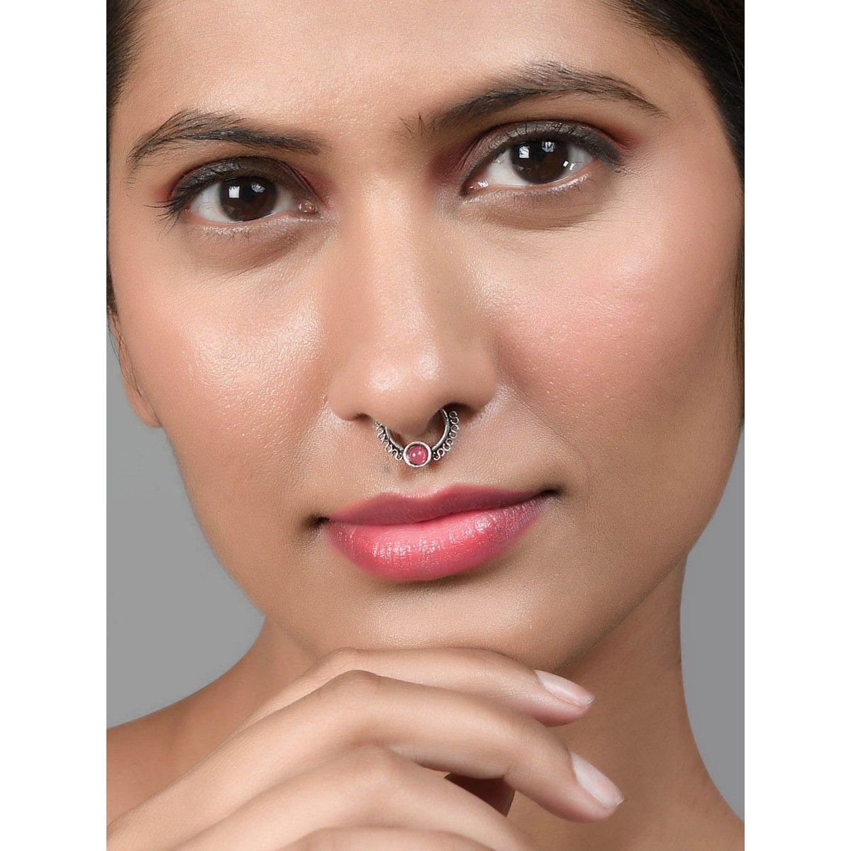 Buy Silvermerc Designs Oxidised Silver Septum Ring (Pack of 6) Online