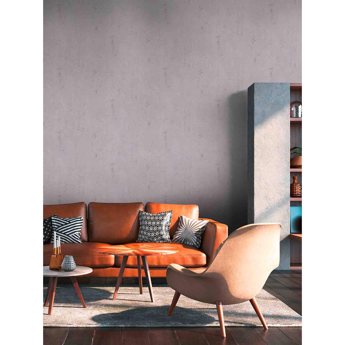 Buy Excel Wallpaper Concrete Cement Grey Textured Finish Online