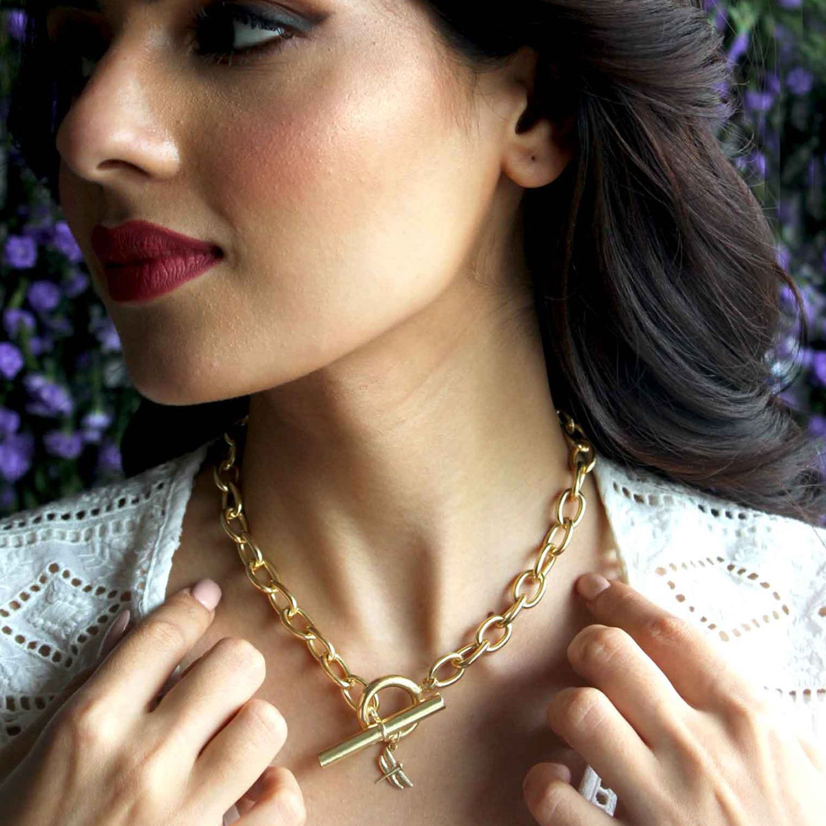 Buy Tipsyfly T-Link Gold Chunky Chain Online