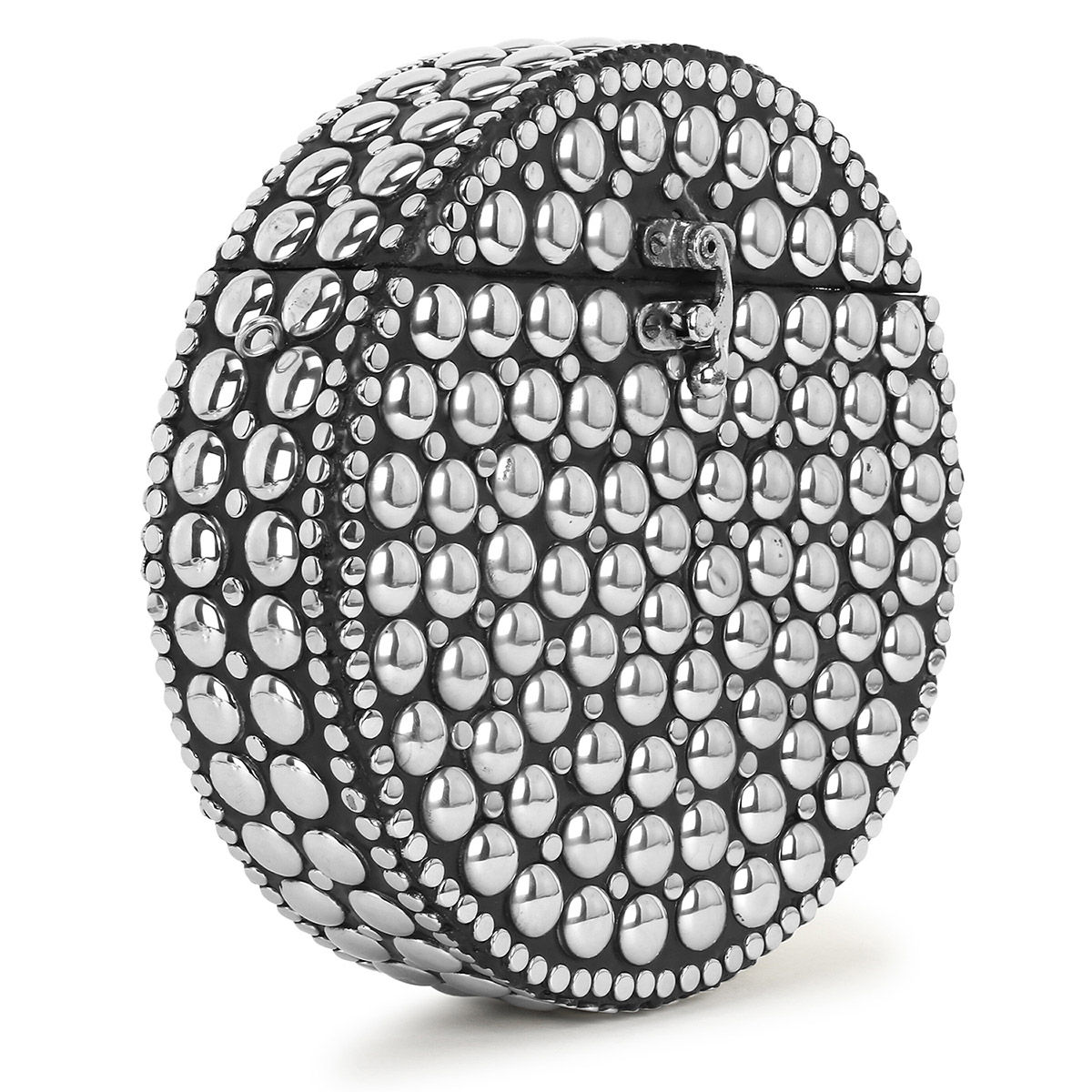 Anekaant Mosaic Silver Metal Polka Dot Mosaic Clutch: Buy Anekaant ...