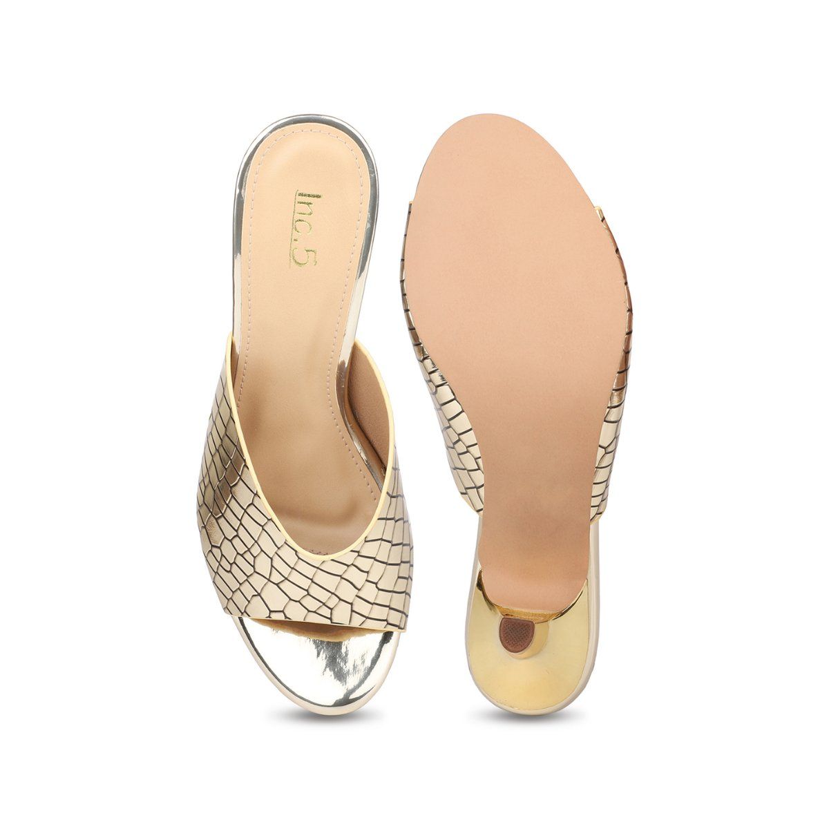 Buy Inc.5 Gold Wedding Spool Heels Online