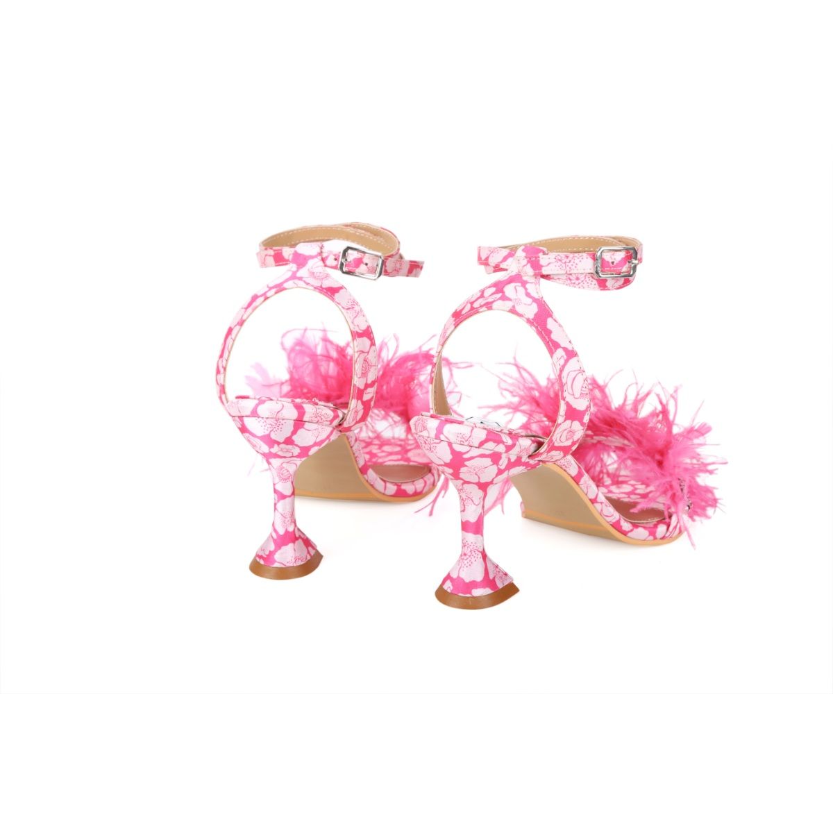 Buy PREET KAUR Pink Poppy Spool Heels Online