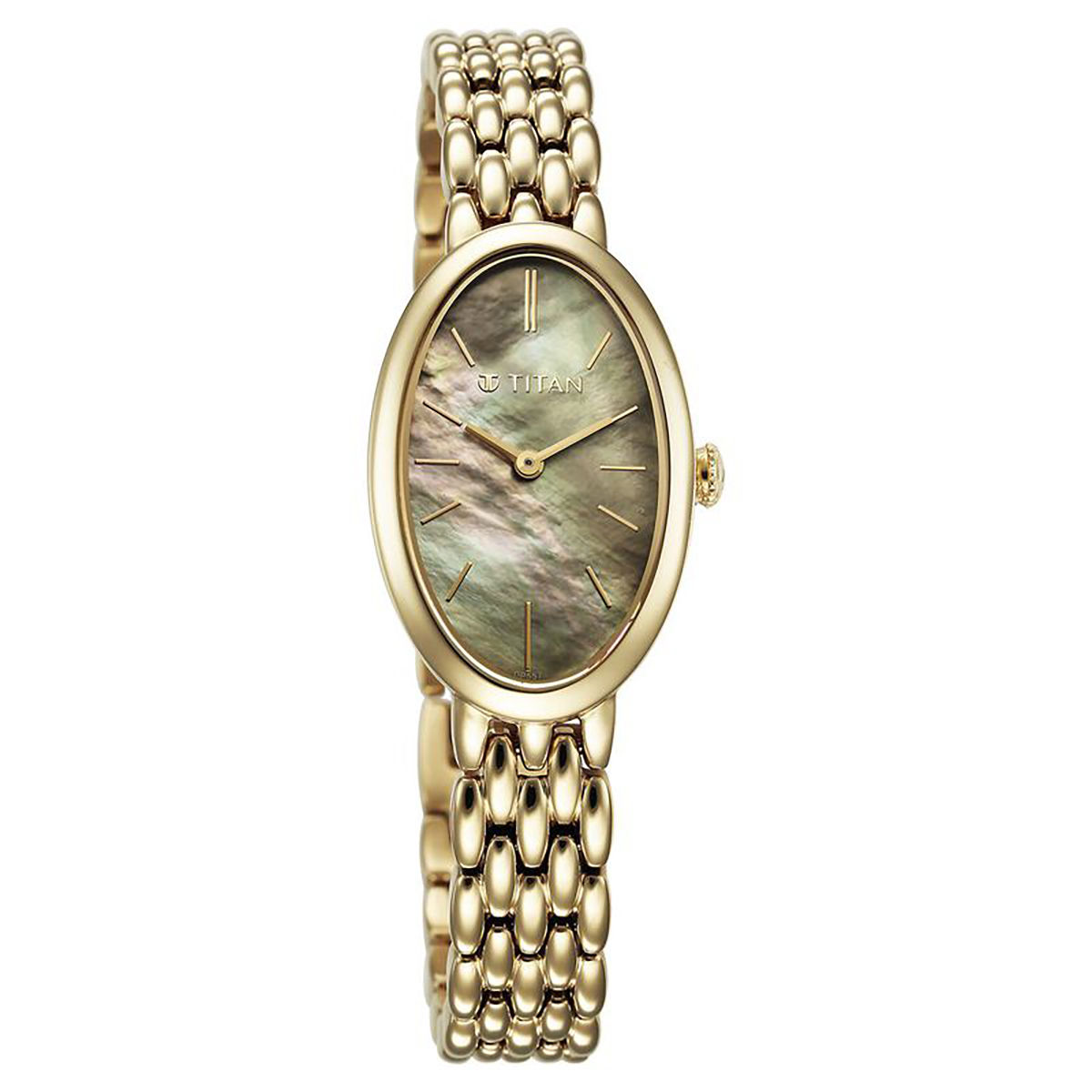 Buy Titan Women Green Oval Dial Analog Watch - 95246YM01 Online