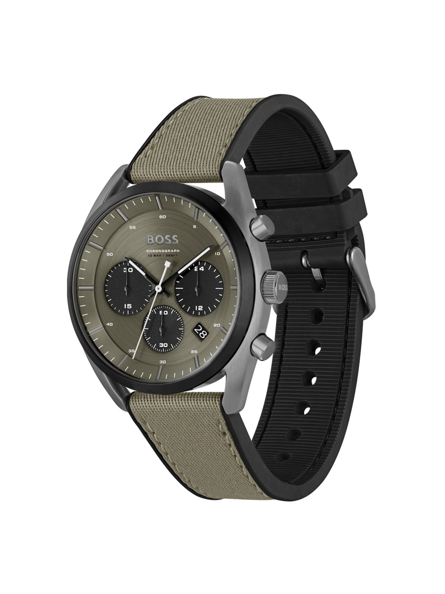 Buy Boss Top Chronograph Green Round Dial Men Watch - 1514092 Online