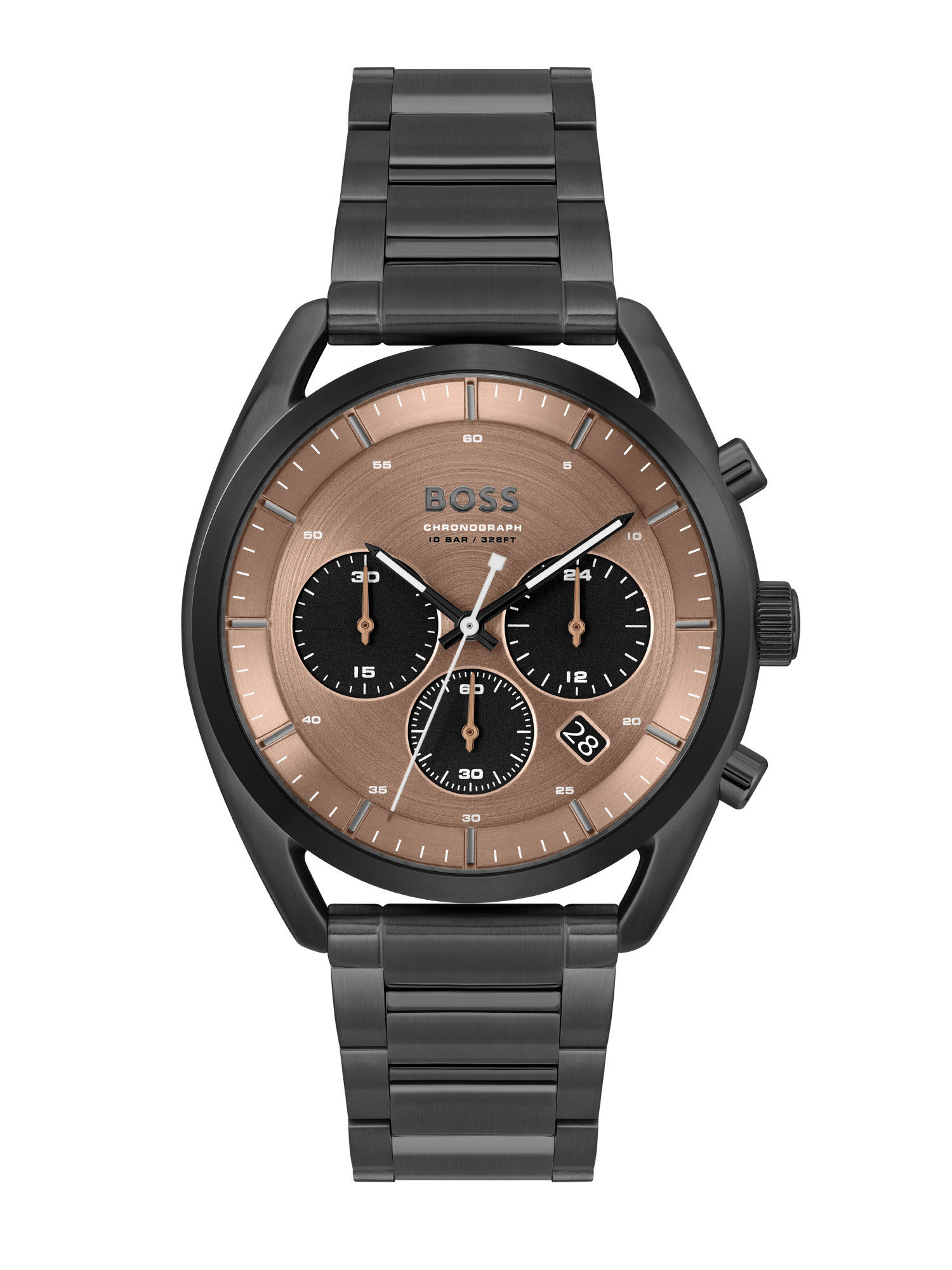 Buy Boss Top Chronograph Brown Round Dial Men Watch - 1514095 Online