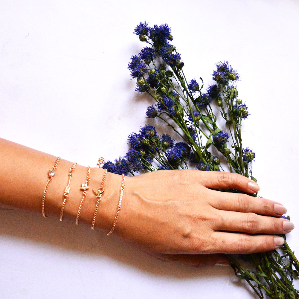 Buy Joker & Witch Courage Set Of 5 Gold Bracelets Online
