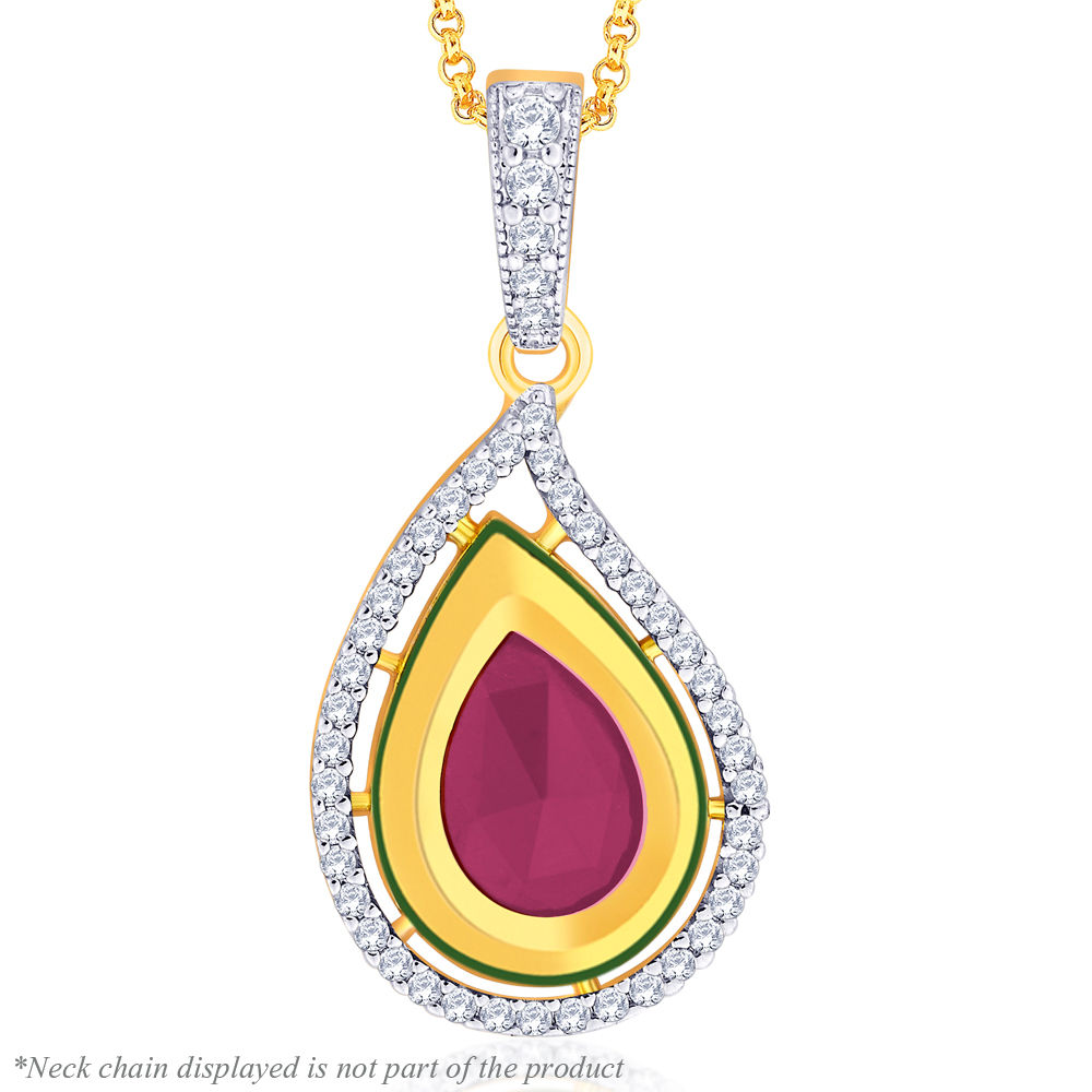 Buy Peora Gold (Plated Paisley Design Pendant With Chain (PTFP2) Online