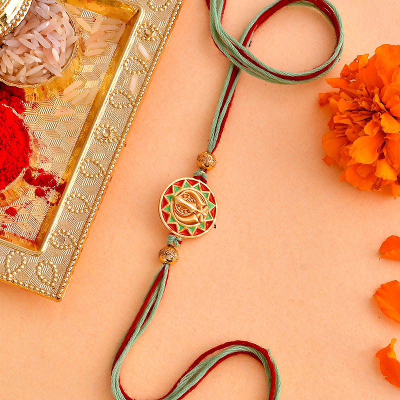 Buy Voylla Ethnic Colorful Enamel Thread Rakhi Online