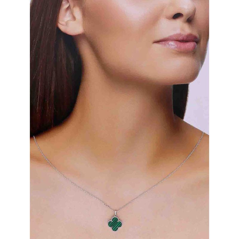 Buy Kai Jewel Sterling Chic Clover Rhodium Plating Necklace Online