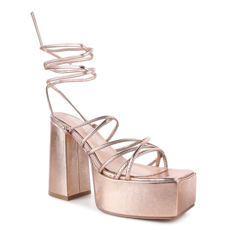 Buy London Rag Solid Rose Gold Heels Online