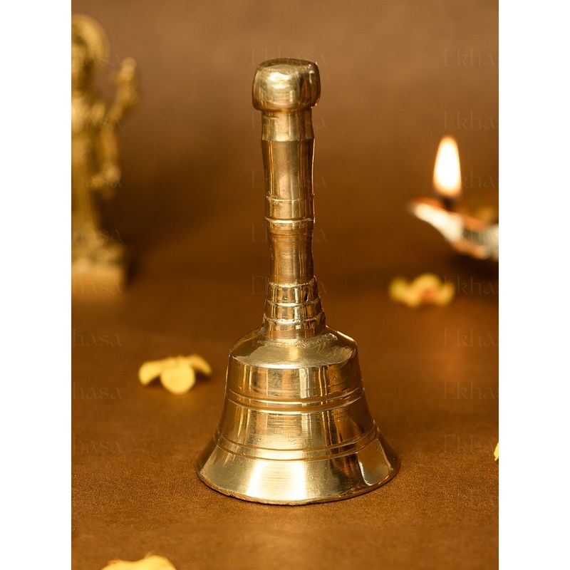 Buy Ekhasa 100% Pure Brass Gol Ghanti for Pooja Online