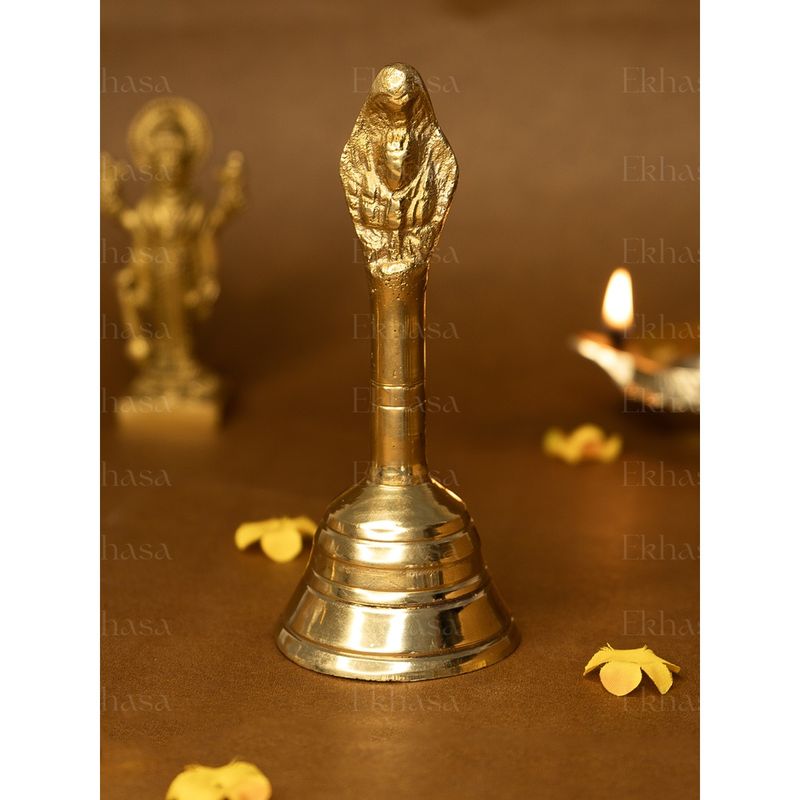 Buy Ekhasa 100% Pure Brass Nagpari Ghanti for Pooja Online