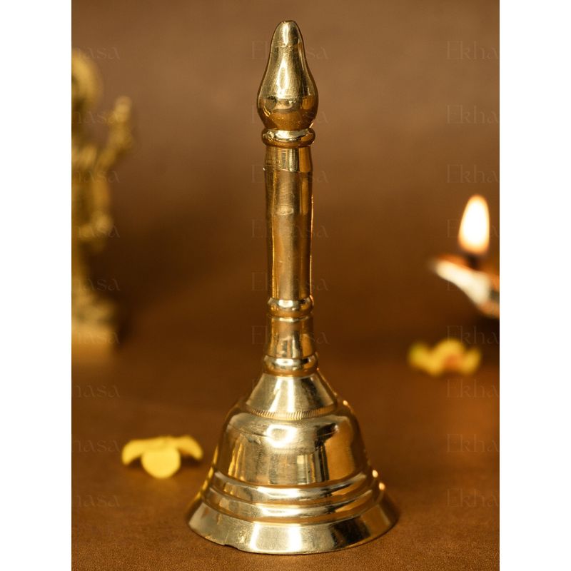 Buy Ekhasa 100% Pure Brass Gol Ghanti for Pooja Online