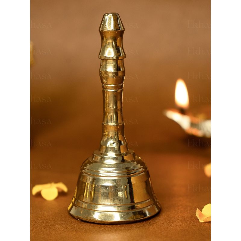 Buy Ekhasa 100% Pure Brass Gol Ghanti for Pooja Online