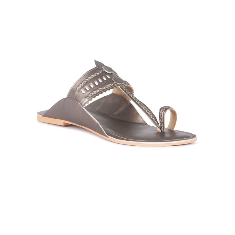 London Rag Solid Bronze Kolhapuris: Buy London Rag Solid Bronze ...