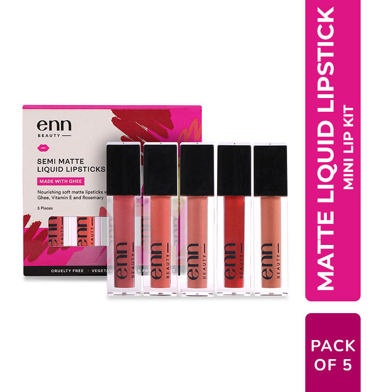 Buy ENN Lightweight Matte Liquid Lipstick Kit (Set Of 5) Online