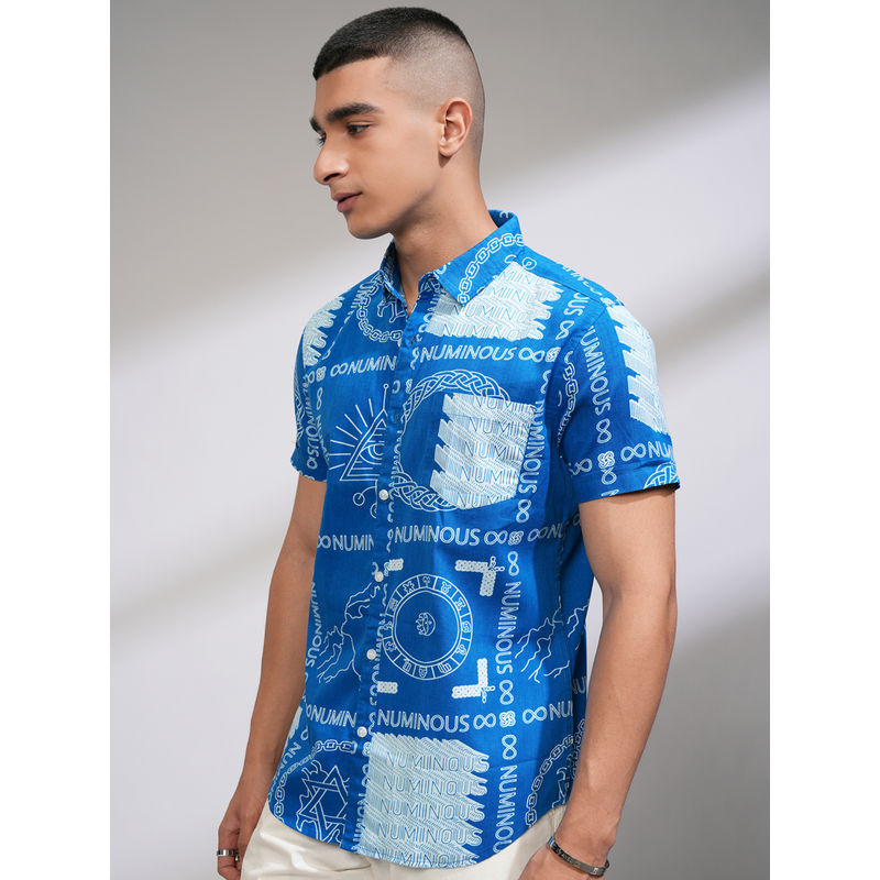 Buy HIGHLANDER Men Blue Slim Fit Printed Shirt Online