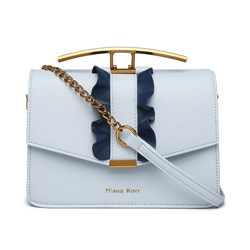 Buy Diana Korr Alison Gold Clasp Dk Sling Bag - Blue Online