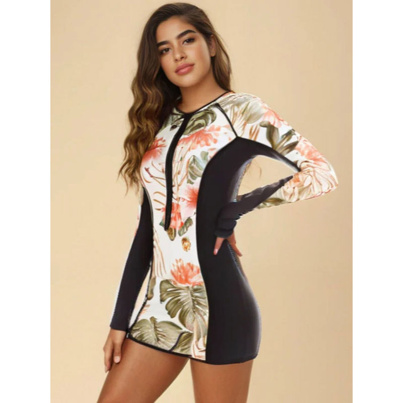 Buy WomanLikeU White Printed One Piece Swimwear Online