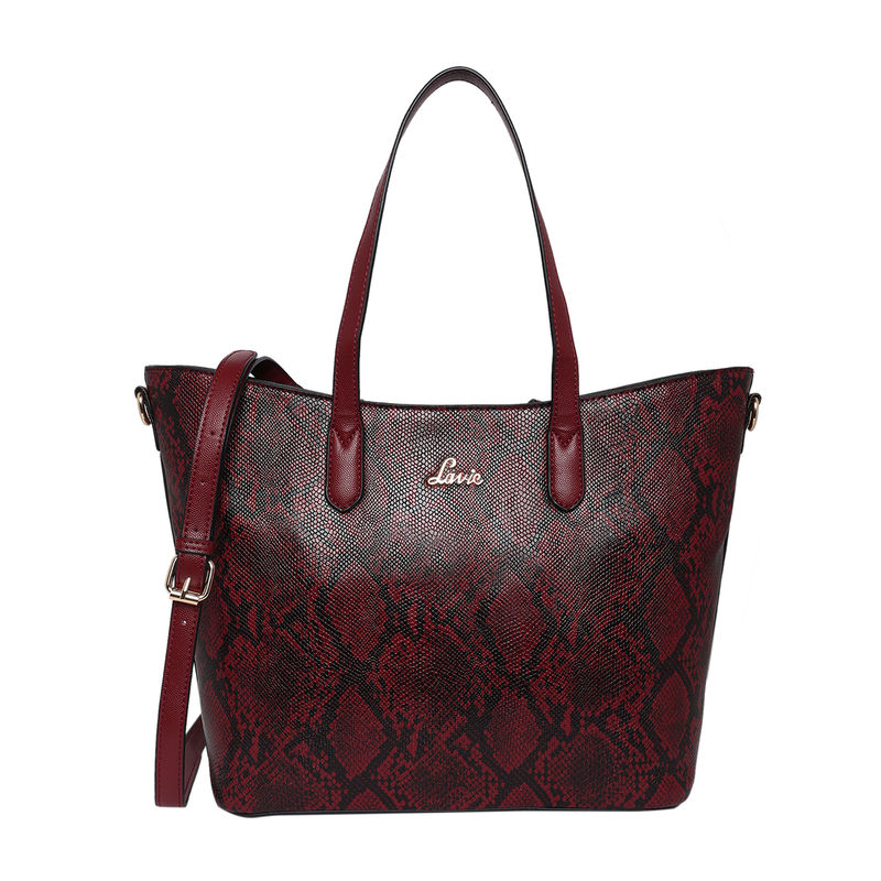 Buy Lavie Women's Pyth Hailey Tote (Maroon) (L) Online